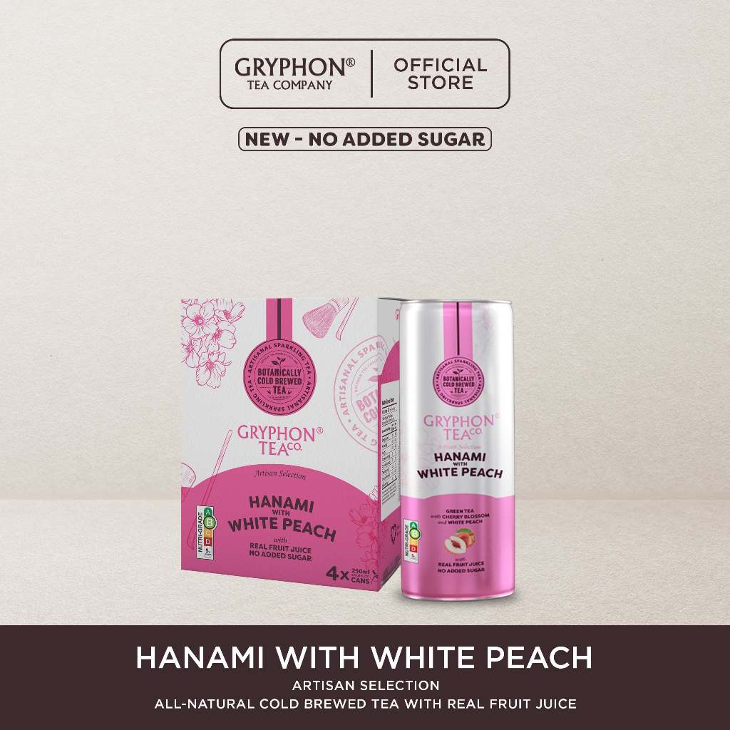 [GRYPHON SINGAPORE] Hanami With White Peach Cold Brewed Sparkling Tea ...