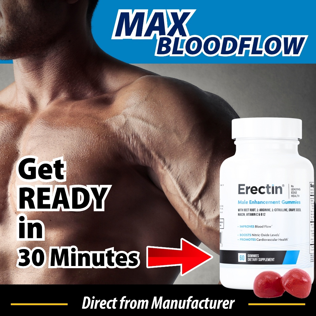 Erectin Male Performance Gummies | Enhance Blood Flow, Boost Quality ...