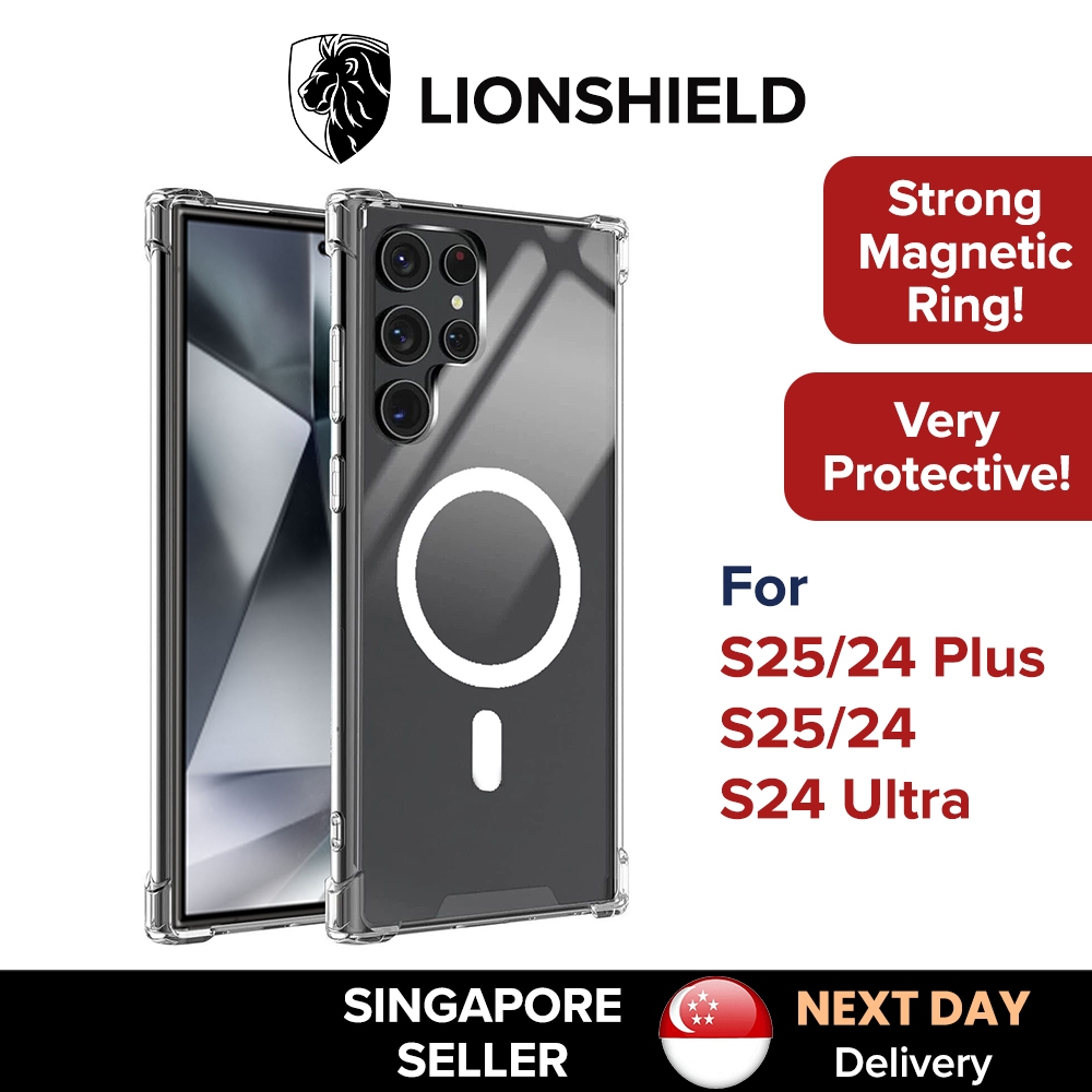 (SG) Magnetic Clear Case, Compatible with Samsung S25 Plus/S25/S24 ...