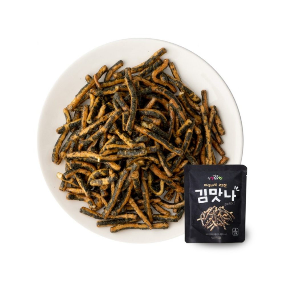 [K-food]KimManna 80gx3p 100% Korean laver Korean traditional snacks ...