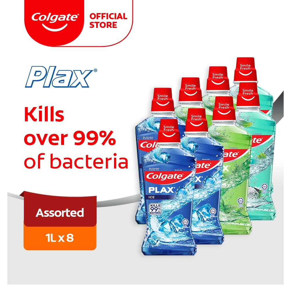 Colgate Plax Assorted / Ice / Fresh Tea / Active salt Mouthwash 1L ...