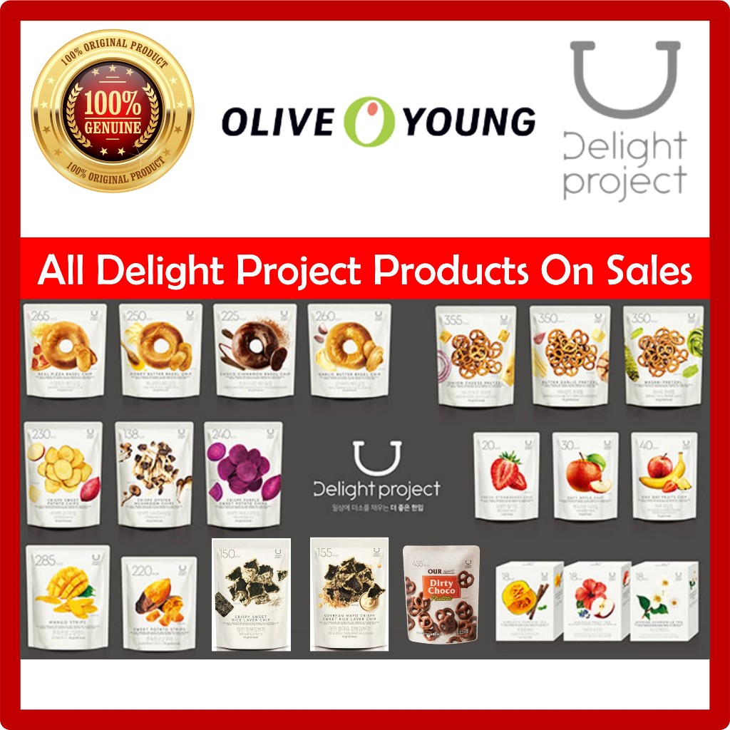[Olive Young] Delight Project Bagel Chip Dessert Snack / Pasta Chips Honey Yakgwa Dalgona Fruit ...