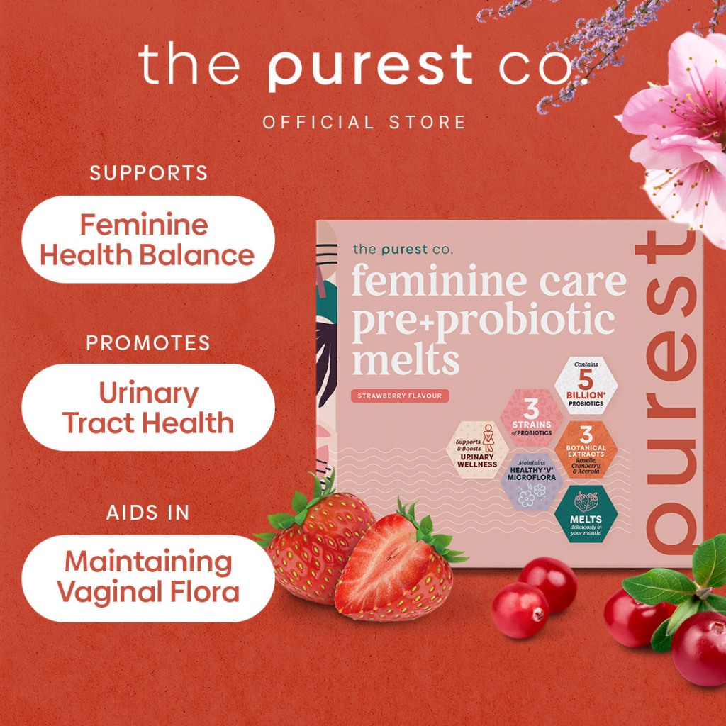 Purest Co Feminine Care Pre+Probiotic Melts (Feminine Health & Balance ...