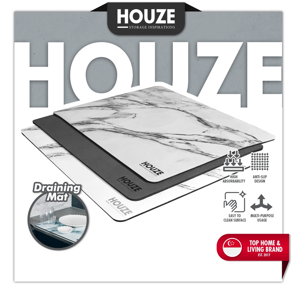 [HOUZE] - Diatomite Ultra Absorbent Dish Draining Mat - Absorbent ...