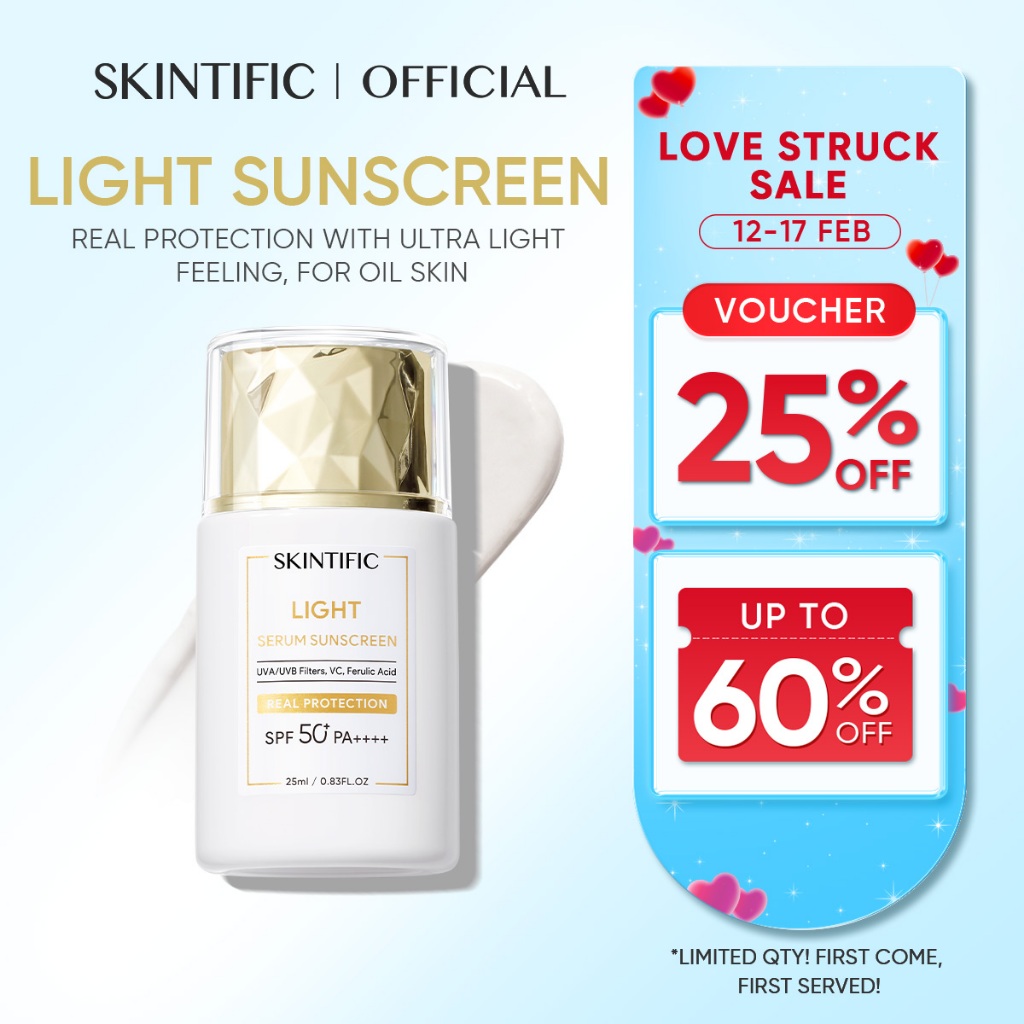 SKINTIFIC Sunscreen Ultra Light Serum SPF50 PA++++ 25ml - Sunblock ...