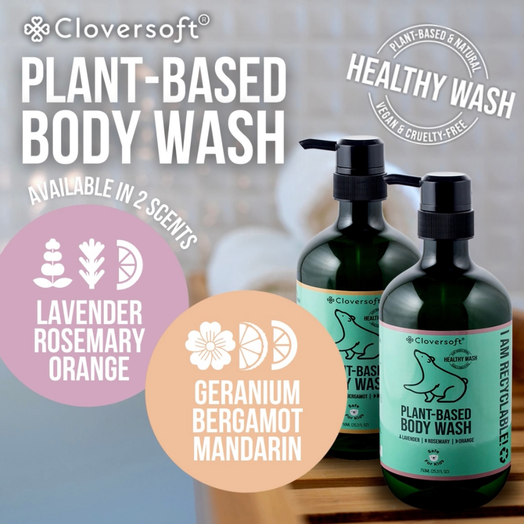 White Magic x Cloversoft Plant-Based Body Wash 750ml (Geranium ...