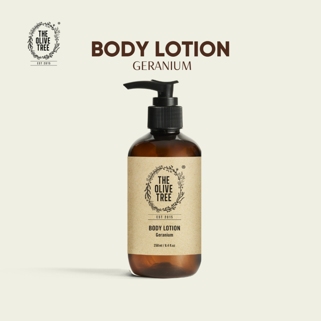 The Olive Tree Geranium Hand & Body Lotion for Acne Pimples Dry Skin ...