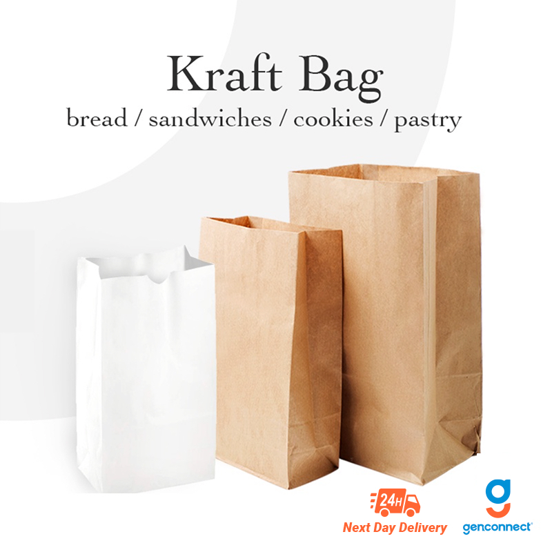 Kraft Bag Paper/ Pastry Bag gift bag (SOLD IN PACK OF 10) Paper Bags ...