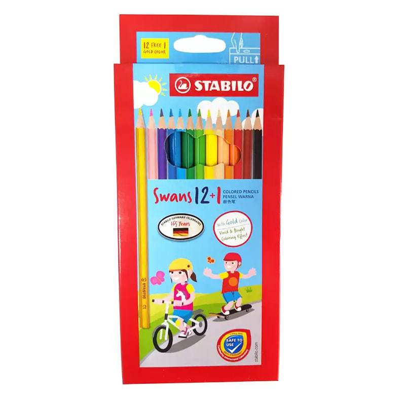 Stabilo Swans colour pencils 12+1 colour | Shopee Singapore