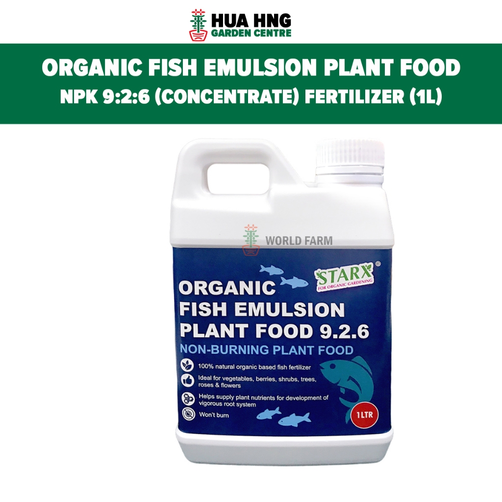 Organic Fish Emulsion Plant Food, NPK 9:2:6 Fertiliser / Fertilizer ...