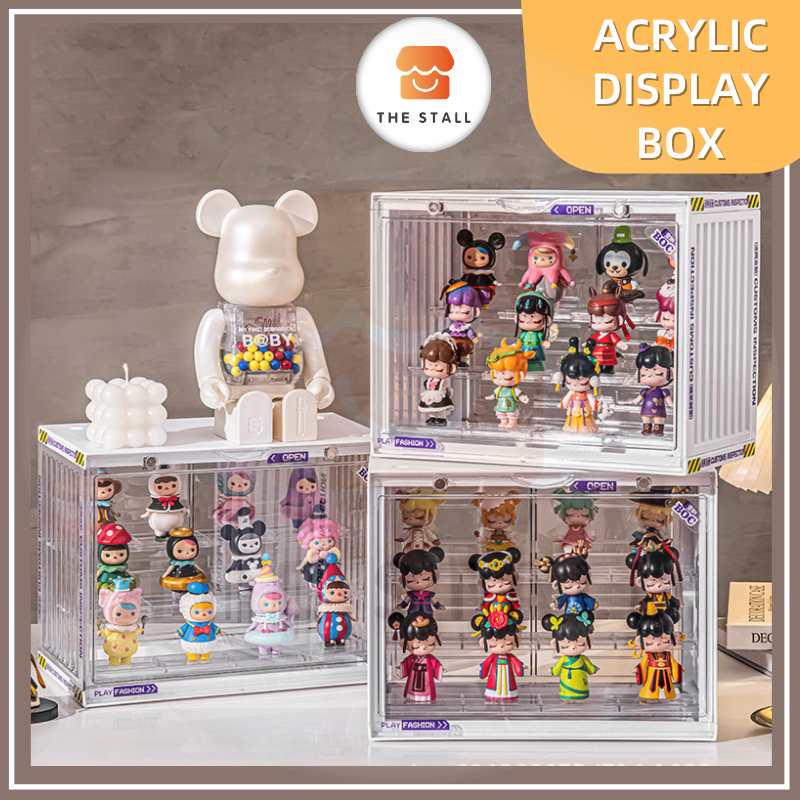 Large Acrylic Display Box with Magnetic Lid – Dustproof Stackable Case ...