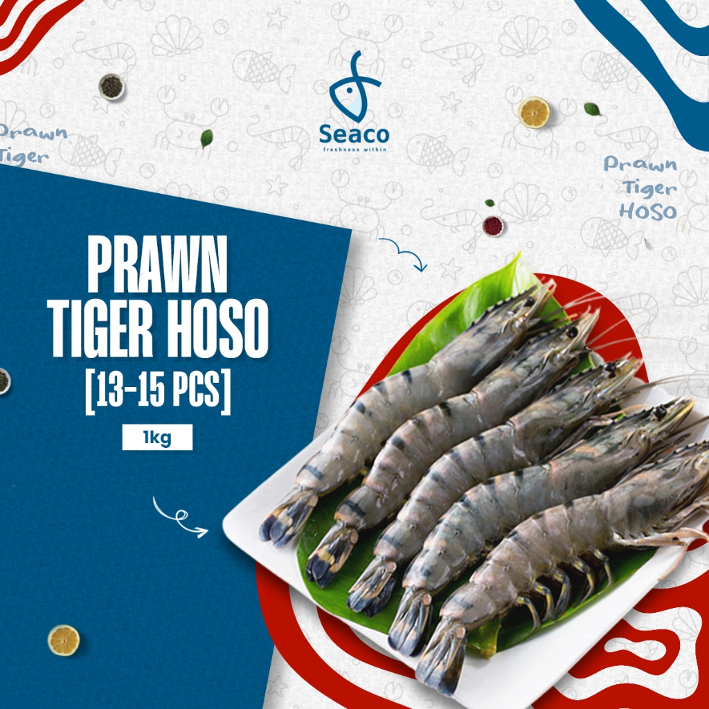 [SEACO] Prawn Tiger HOSO (13-15) | Shopee Singapore