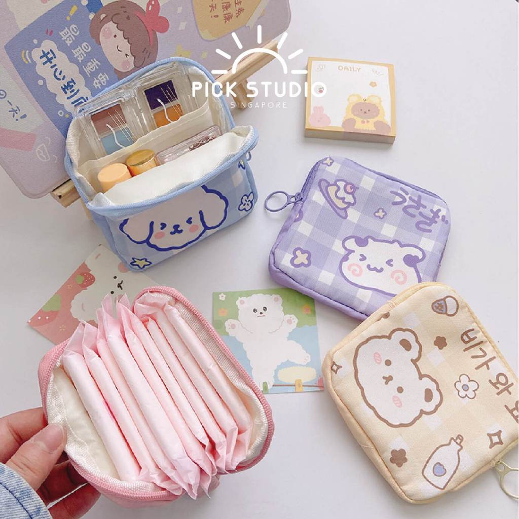 [SG LOCAL STOCK] 16 Designs Portable Sanitary Pad Pouch / Napkin ...