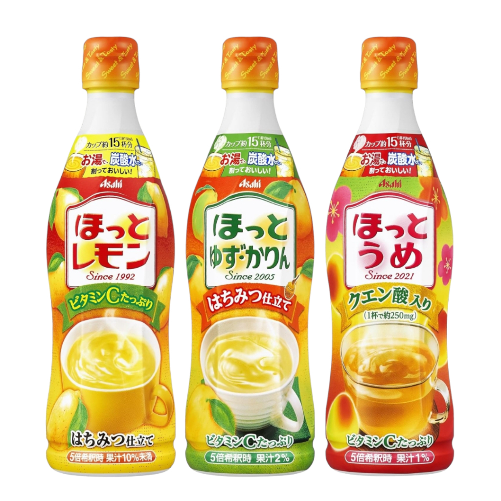 Asahi Beverage Hotto Lemon Yuzu/Karin Plum Assortment Set 470ml x 3 ...