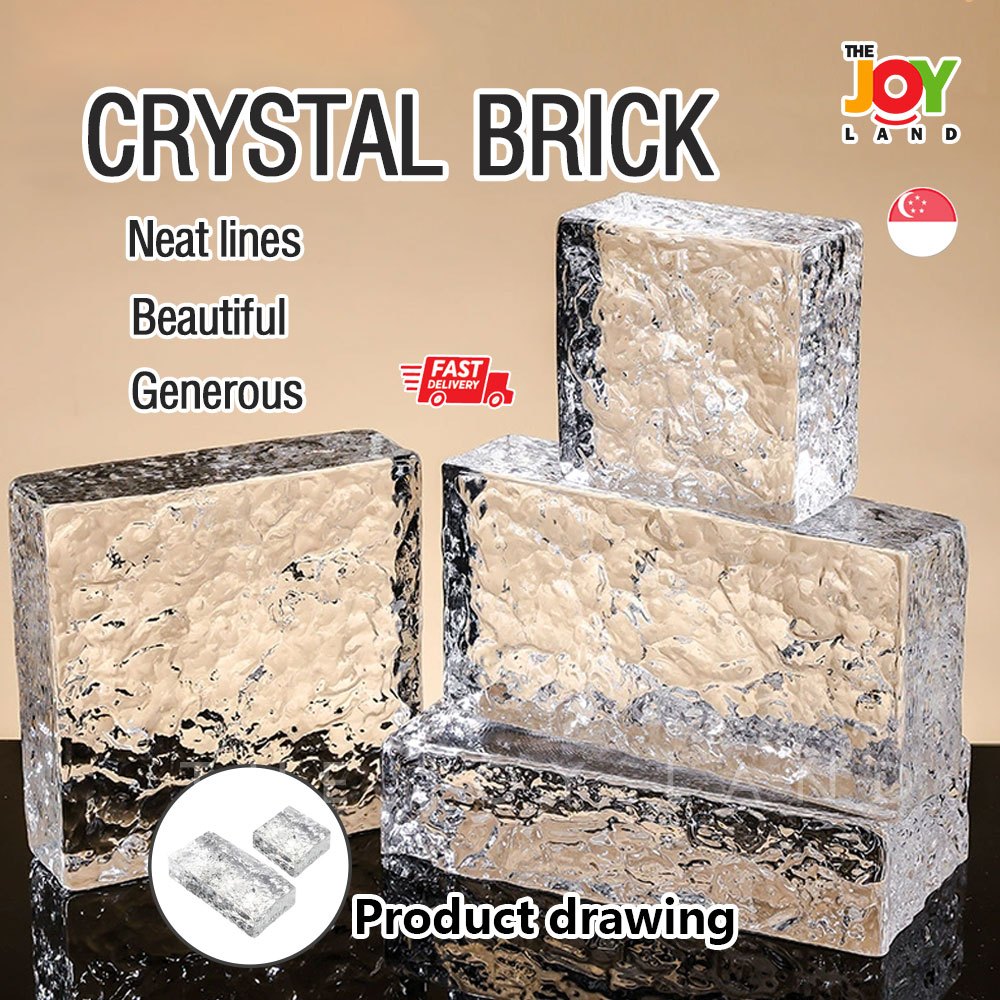 [SG SELLER] Crystal Brick Glass Brick Divider Window Balcony Design and ...