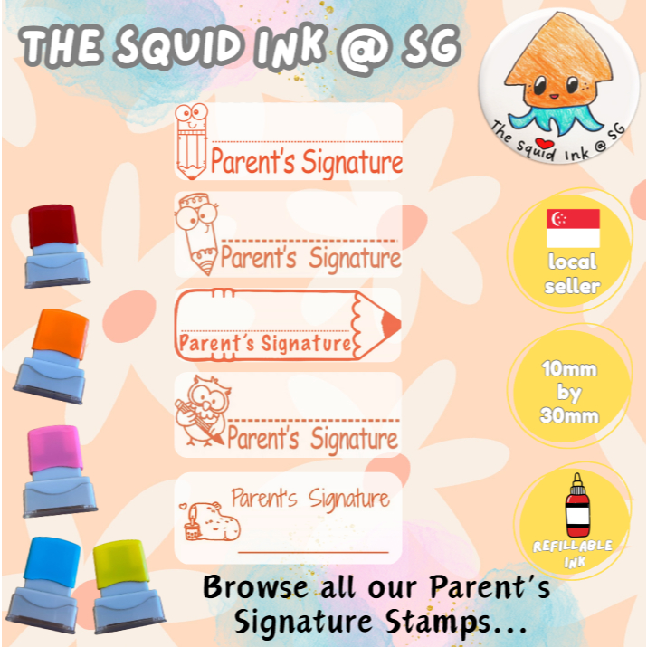 Parent's Signature Stamps | Signature Chop | Teacher Stamps | Cute ...