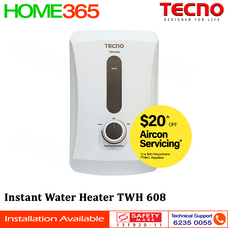 Tecno Instant Water Heater TWH 608 | Shopee Singapore