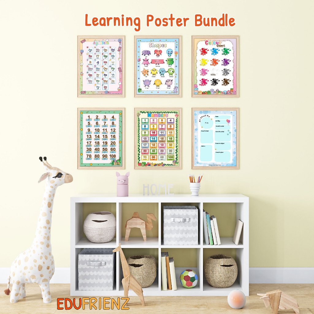 [DIGITAL COPY] Interactive Doodle Frienz Theme Basic Learning Posters ...