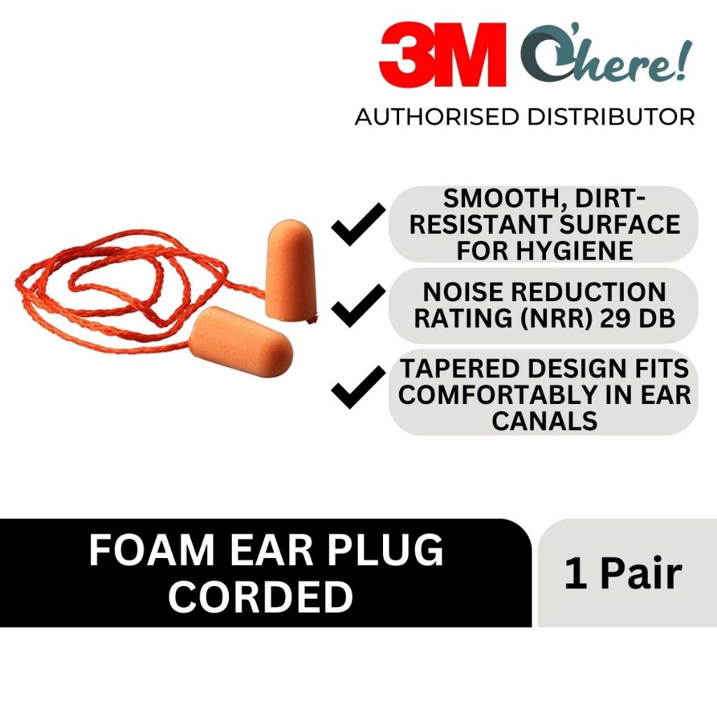 3M Foam Ear Plug Corded | Shopee Singapore
