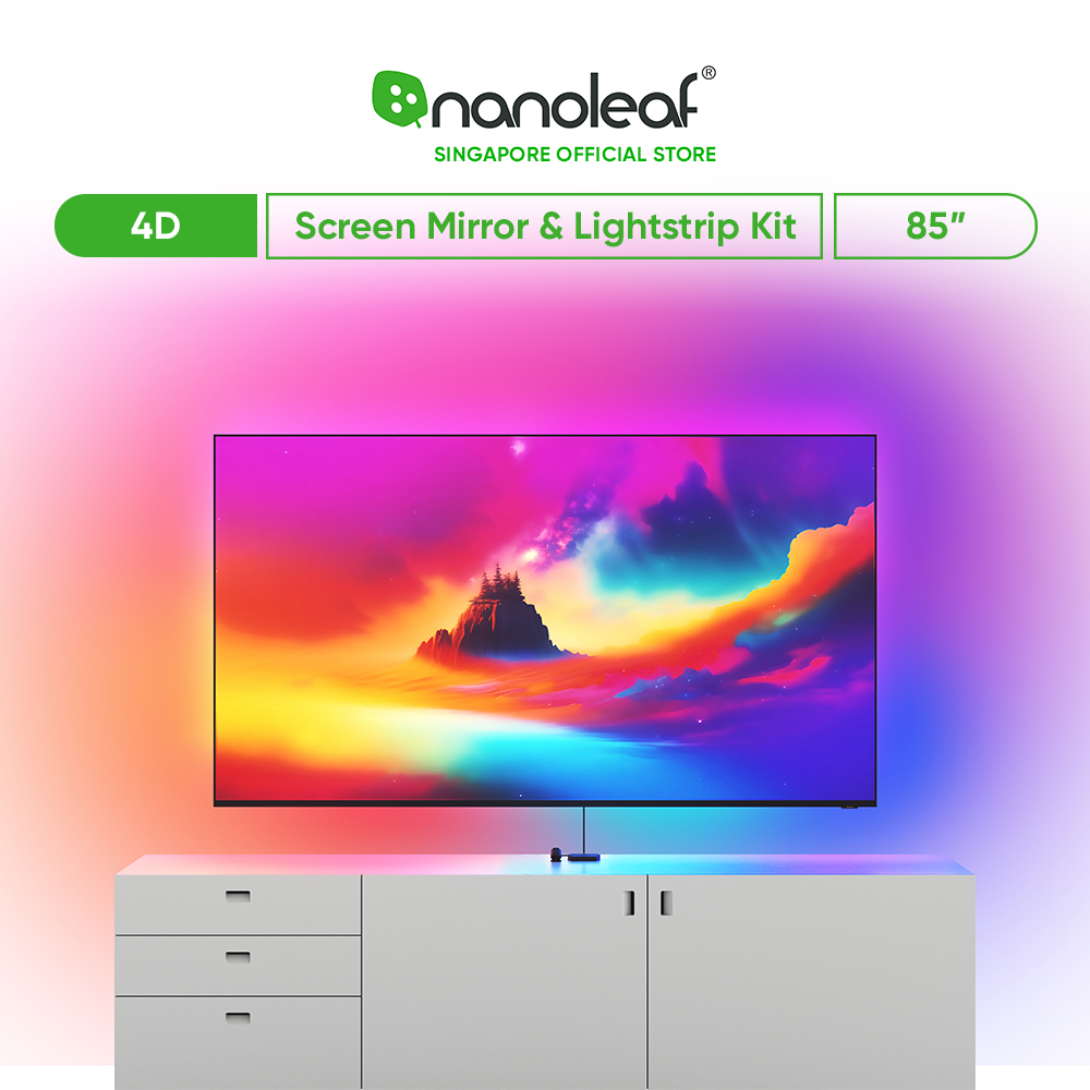Nanoleaf 4D Screen Mirror + Lightstrip Kit ( TVs & Monitors up to 85 ...