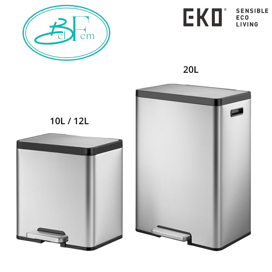 Eko Ecocasa II Stainless Steel Rectangle Step Bin With Soft Closing 10L ...