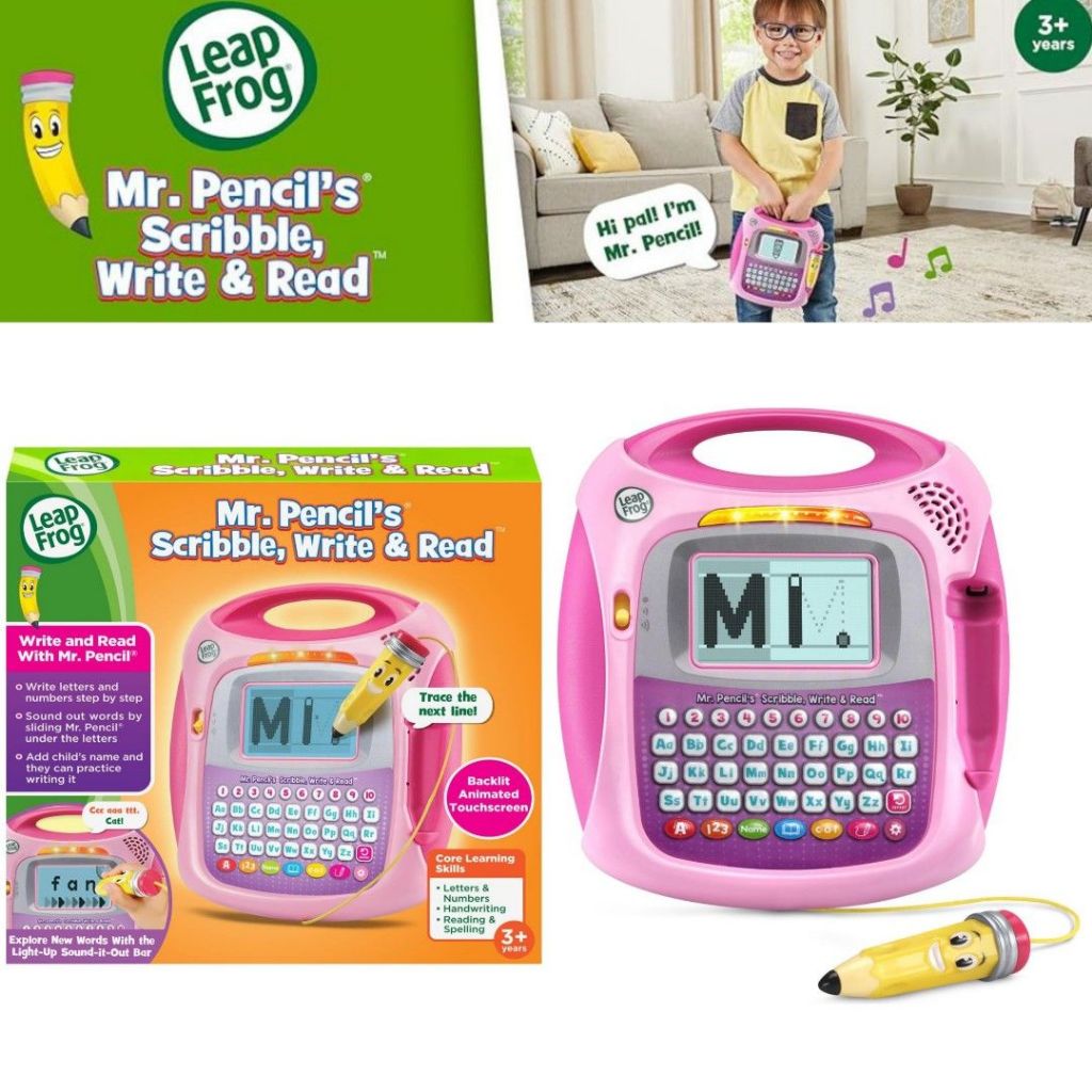 LeapFrog Mr Pencil's Scribble, Write and Read Pink OR Green | Shopee ...