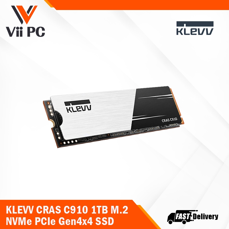 KLEVV CRAS C910 1TB M.2 NVMe PCIe Gen4x4 SSD with heatsink, up to 5000MB/s TLC | Shopee Singapore