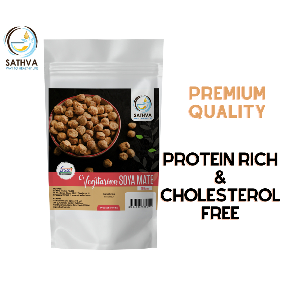 Sathva Vegetarian Mini Soya Chunks / Soya mate / Soy Protein Nuggets ...