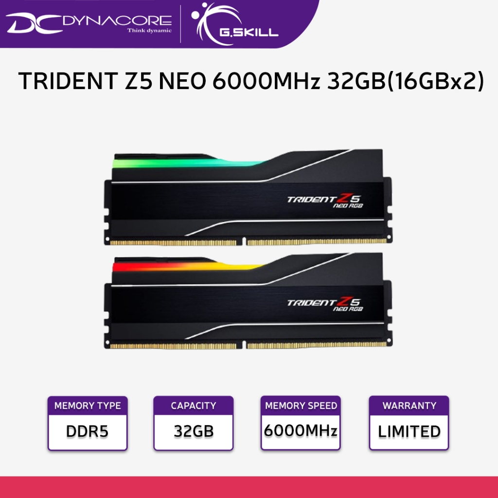 G.SKILL TRIDENT Z5 NEO 32GB(16GBx2) 6000MHz DDR5 CL30 AMD Expo Desktop ...