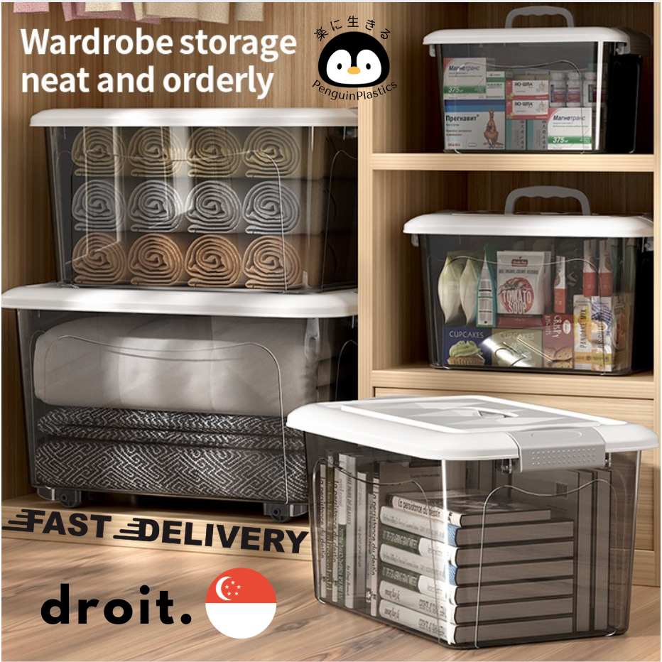 Penguin Stackable Storage Box Plastic Organizer – Waterproof Container ...