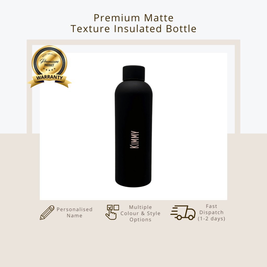 [SG Stock] Personalised Bottle - Matte Texture Thermal Bottle 500ml ...