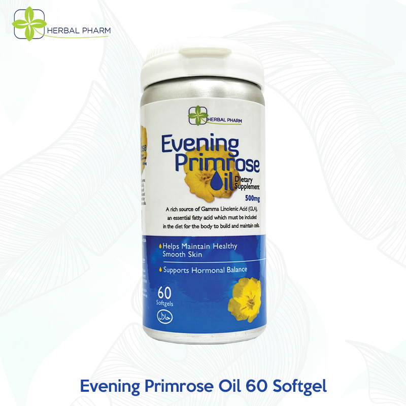 Herbal Pharm Evening Primrose Oil (EPO) Supplements 60 Soft Gels, for ...