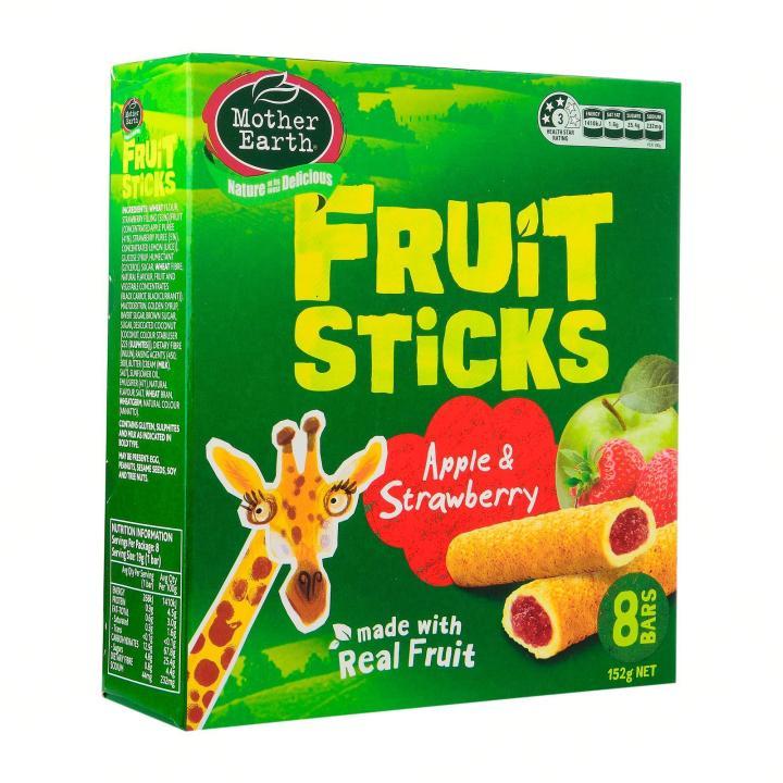Mother Earth Baked Fruit Sticks Snack Bar Apple And Strawberry 152g ...