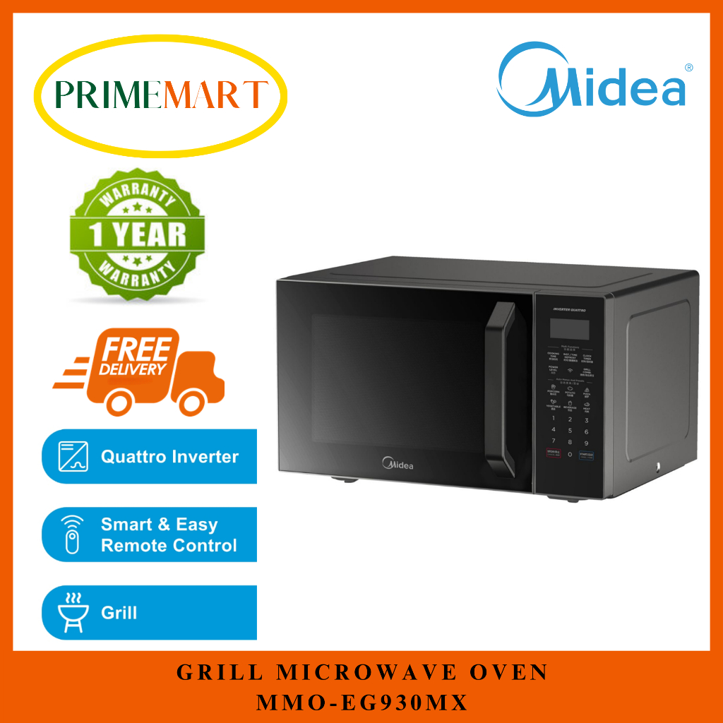 MIDEA 30L GRILL MICROWAVE OVEN MMO-EG930MX - 1 YEAR WARRANTY | Shopee ...