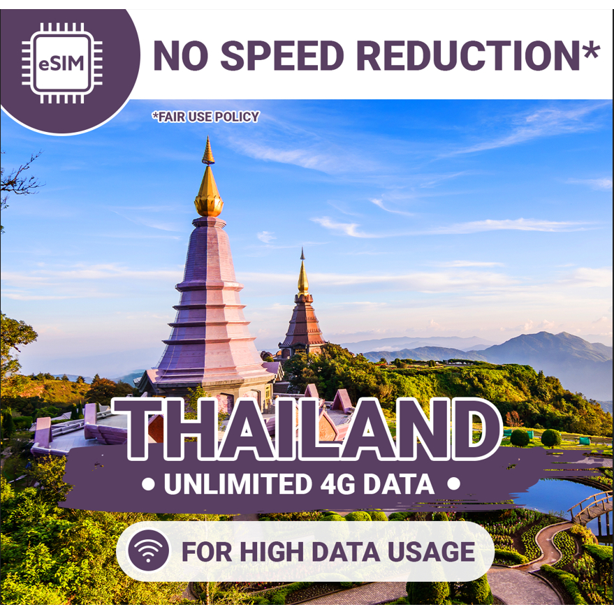 ESIM - Thailand Unlimited Data 1-15 days Daily 500MB/1GB/2GB 4G Data | Shopee Singapore