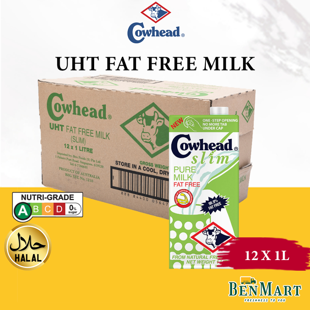 [BenMart Dry] Cowhead UHT Fat Free Milk 1L Carton Deal - Australia ...