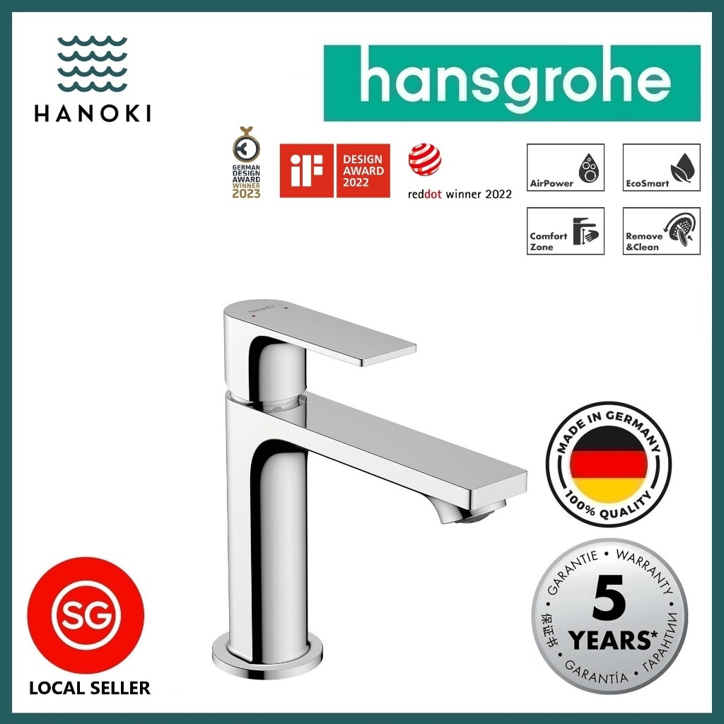 hansgrohe Rebris E Single Lever Basin Mixer 110 with Pop-up Waste Set ...