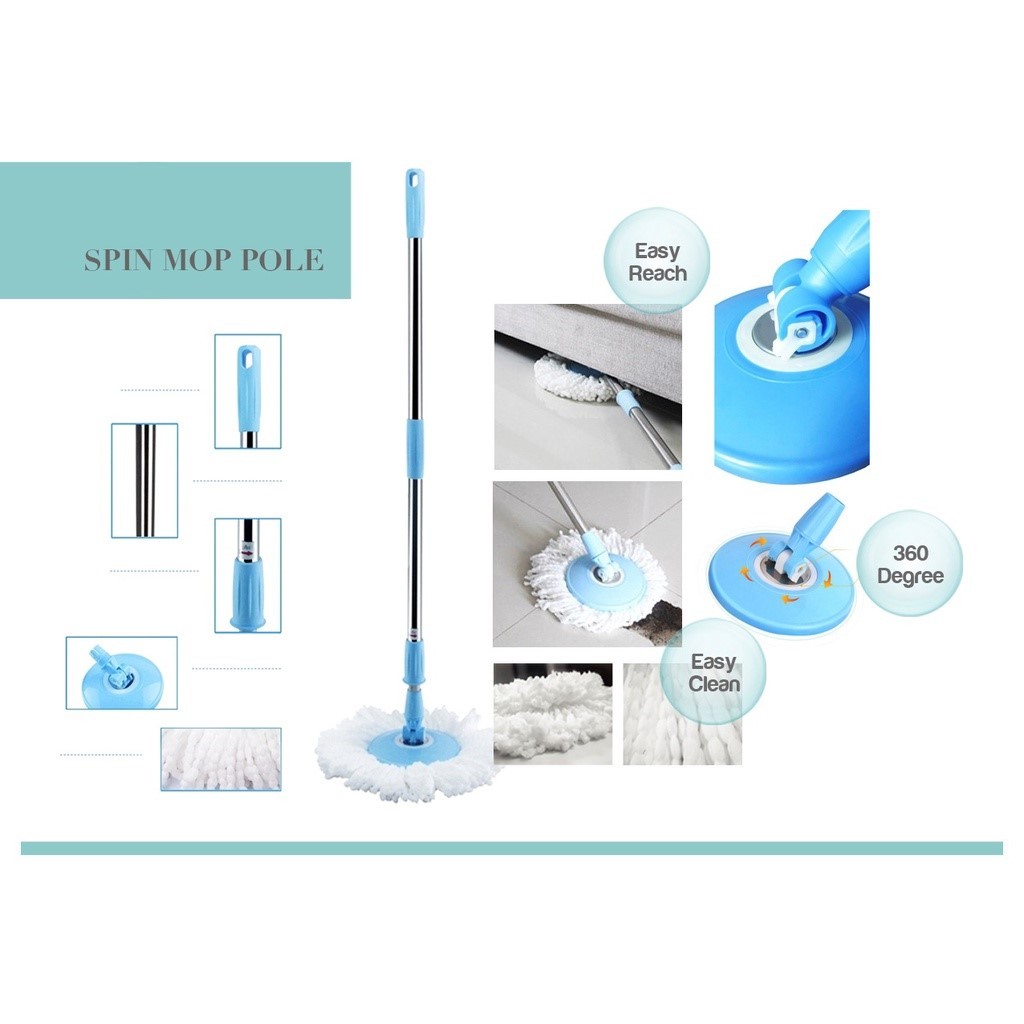 Mop Pole / Spin Mop Pole Handle Replacement | Shopee Singapore