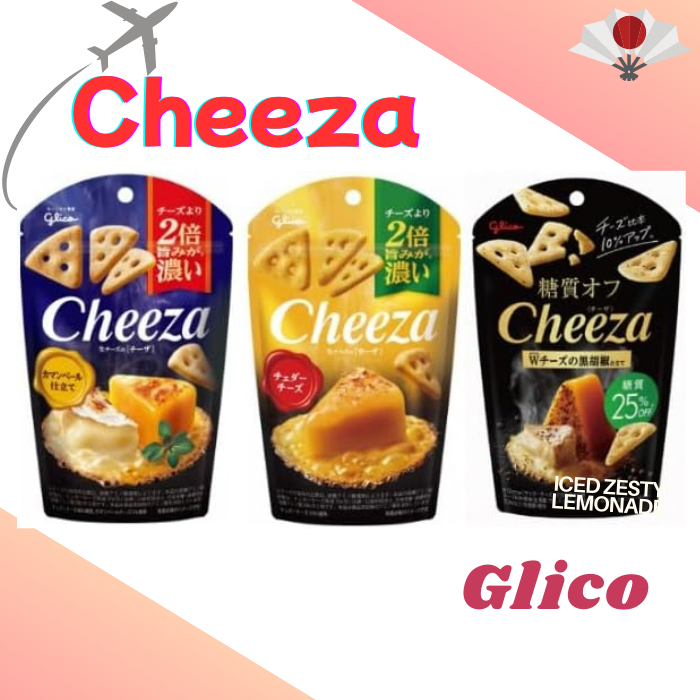 Glico Cheeza 36g x 3 kinds (Camembert cheese, Cheddar cheese, Sugar ...