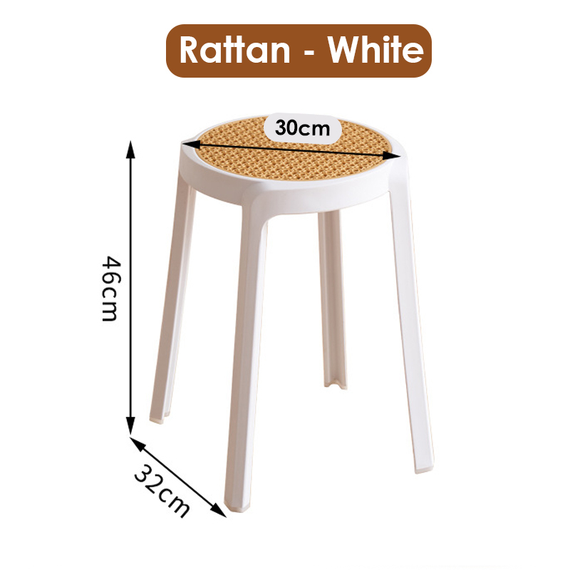 🔥SG Seller🔥 Upgraded Stackable Designer Modern Plastic Stool Chair ...