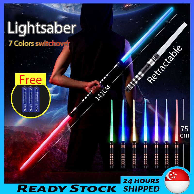 🇸🇬 [READY STOCK]7Color Switchover Retractable Induction Lightsaber Toys ...