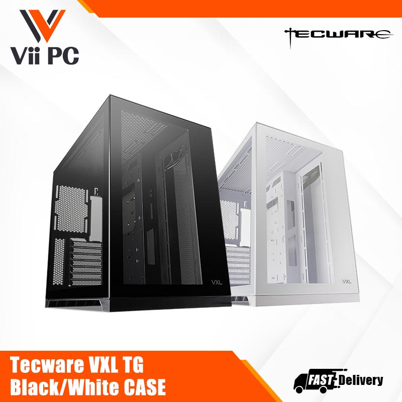 Tecware VXL TG Dual Chamber ATX Case Black or White | Shopee Singapore