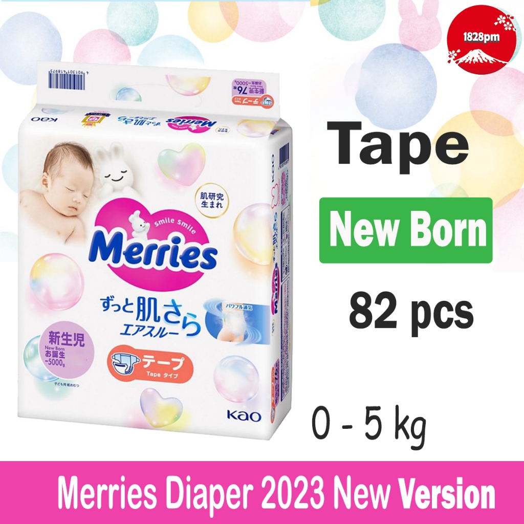 Kao Merries diaper Sale Tape size NB, S, M, L, Pants M, L, XL XXL ...