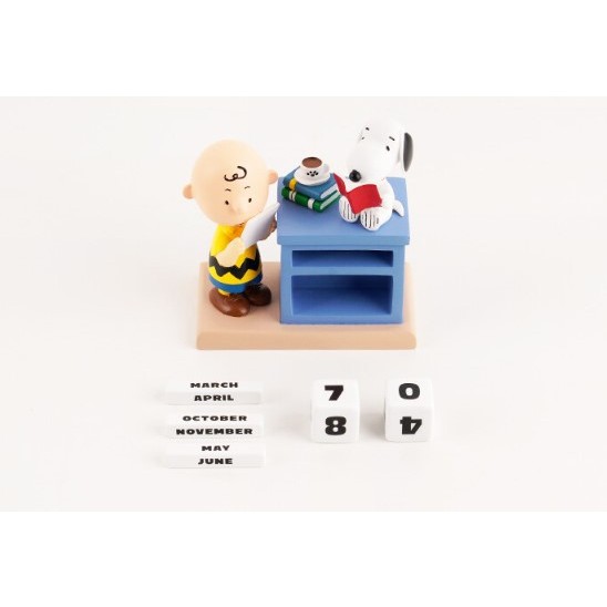 Snoopy Charlie Brown Perpetual Calendar Date changeable Peanuts Figure ...
