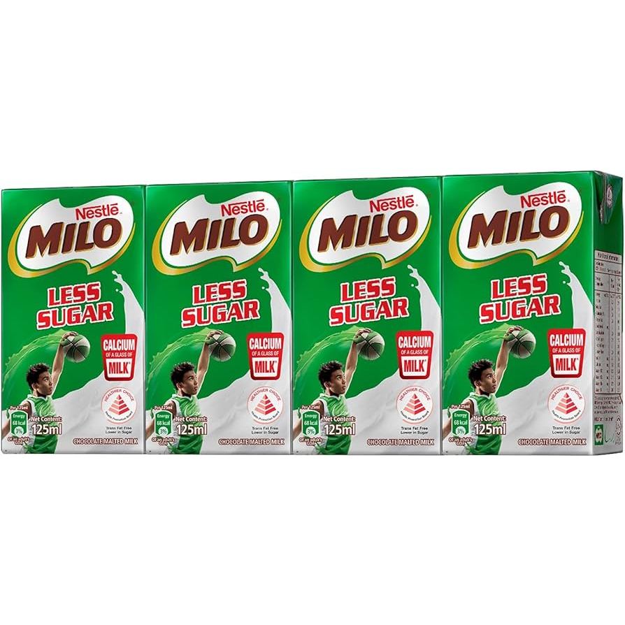 Milo 50 Percent Less Sugar Pack of 4 (4 x 125ml) | Shopee Singapore