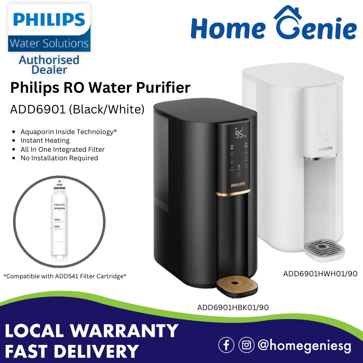 Philips ADD6901HBK/WH (Black / White) 4L Reverse Osmosis (RO) Water Dispenser With 4 in 1 RO ...