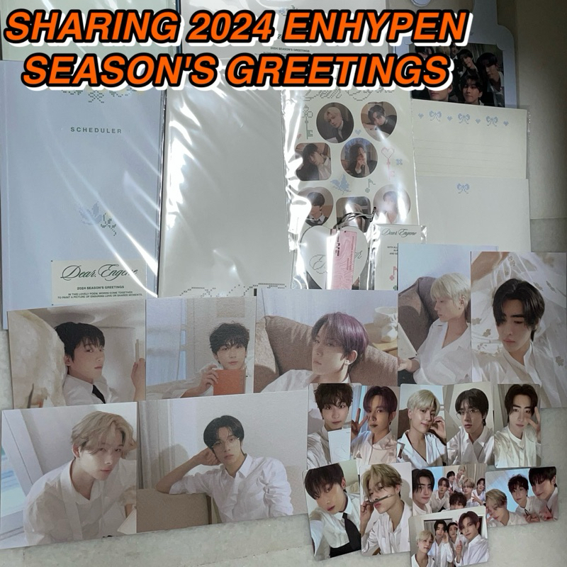 SHARING ENHYPEN 2024 SEASON'S GREETINGS SG CALENDAR / SCHEDULER / PHOTOCARDS PC / LETTER WEVERSE ...
