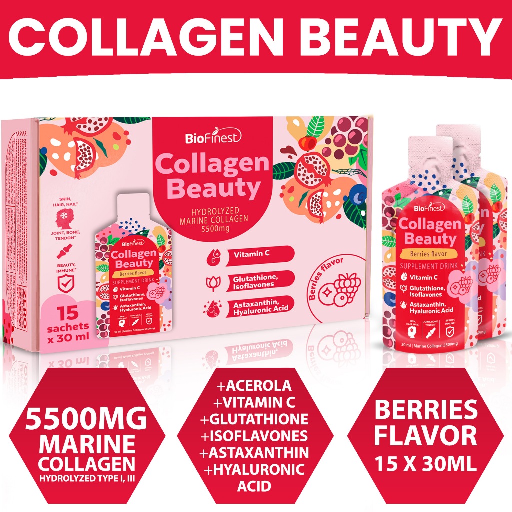 Biofinest Marine Collagen Peptides Beauty Drink 5500mg Hyaluronic Acid ...