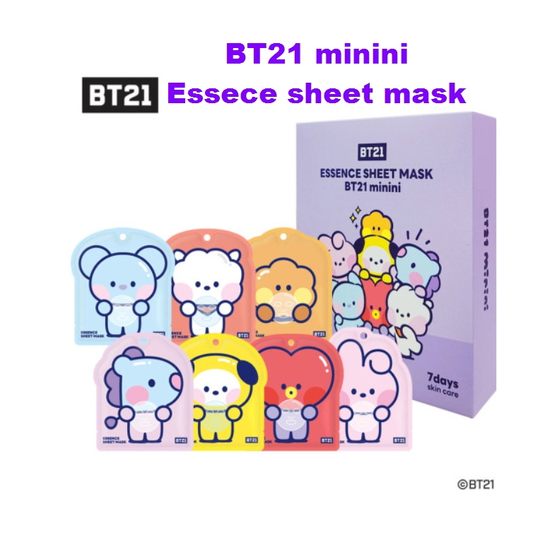 [BTS] BT21 minini Essence Full Face Facial Mask Sheet (Official ...