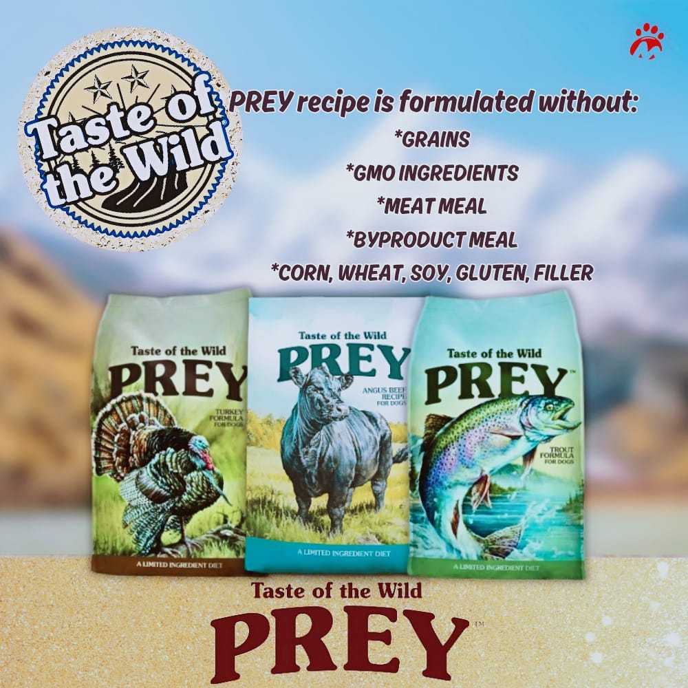Taste of the Wild Dog Dry Food Prey Formula (25lbs & 8lbs) | Shopee ...